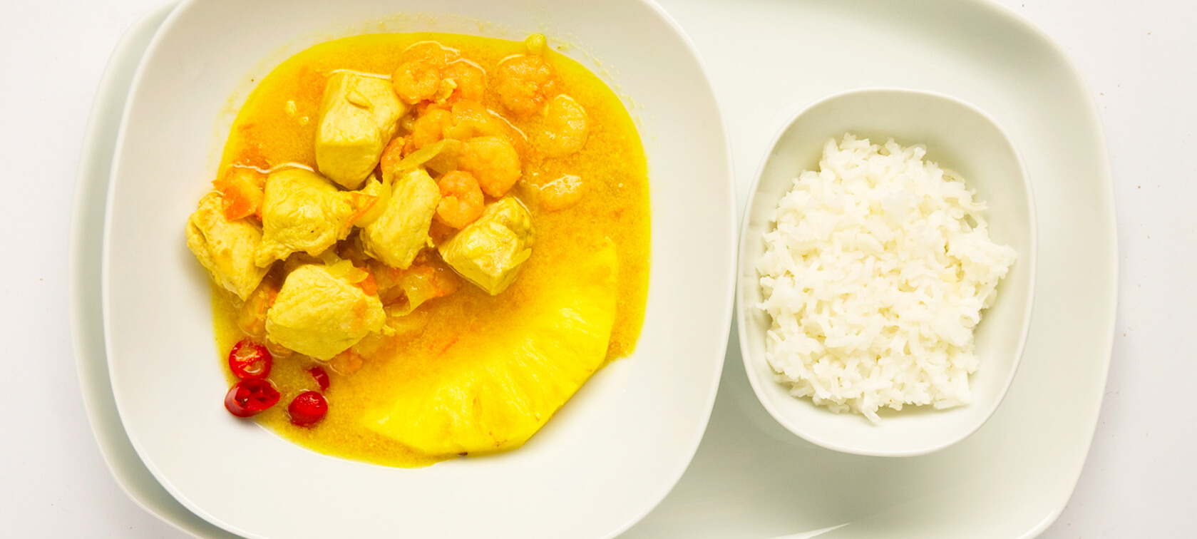 Caril de Frango e Camarão | Receitas | Continente